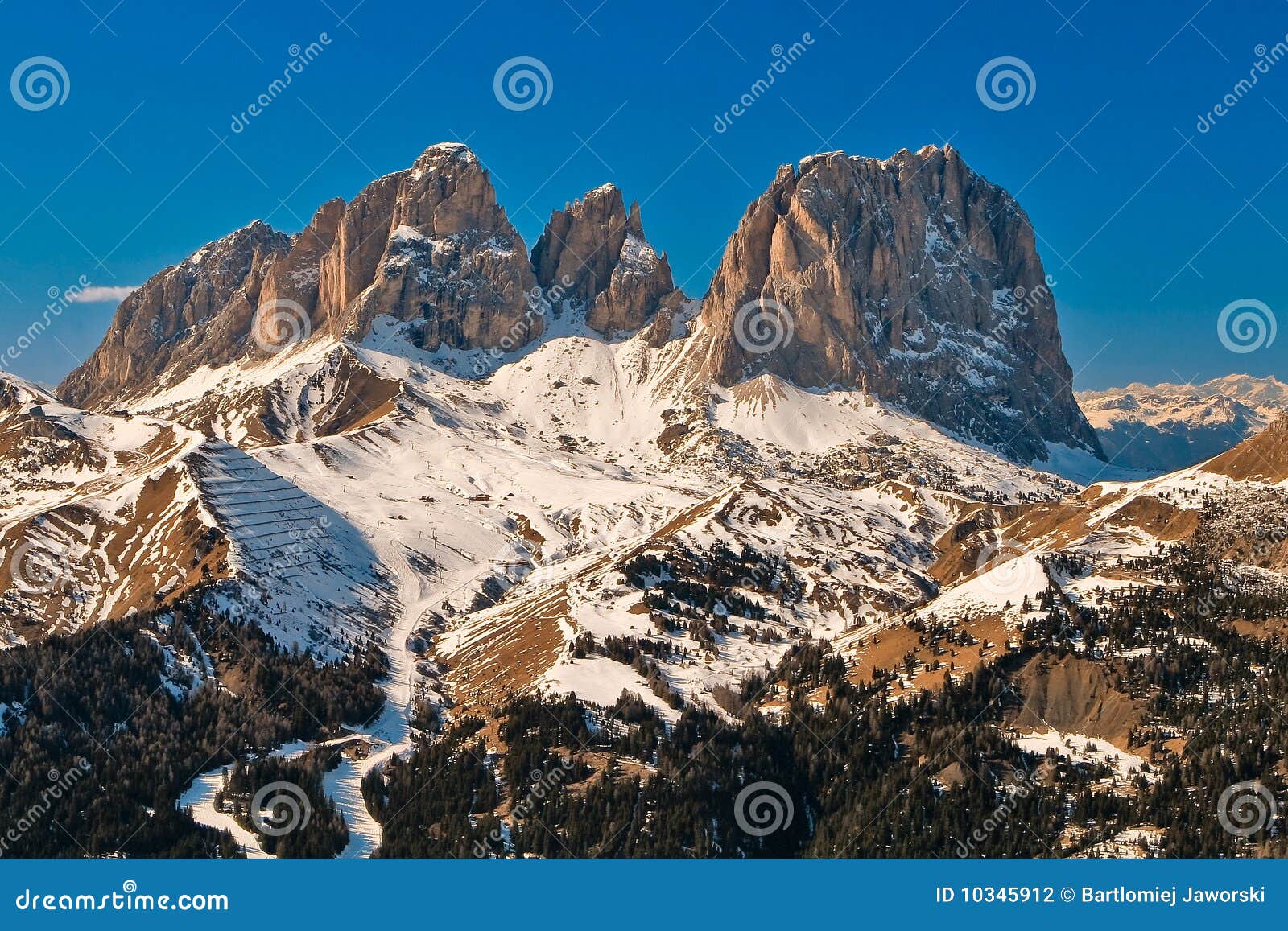 Sassolungo stock photo. Image of alps, pordoi, sunny - 10345912