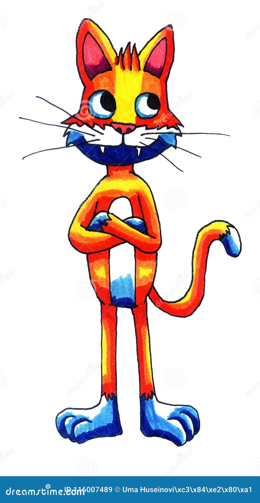 Sassy Orange Cat stock illustration. Illustration of color - 116007489