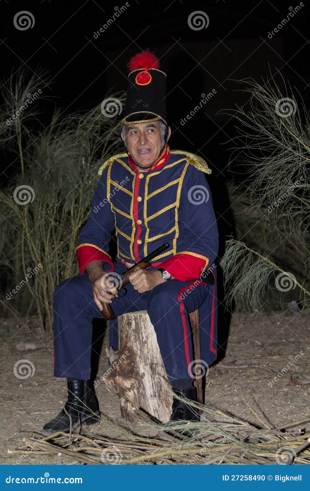 Sat Soldier with Blunderbuss Editorial Image - Image of soldier, actor ...