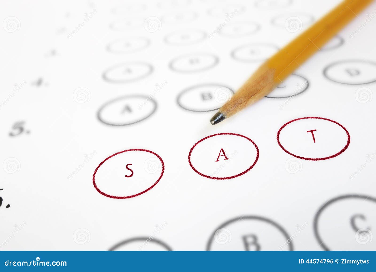 Sat-Testblatt stockfoto. Bild von frage, lernen, prüfung - 44574796