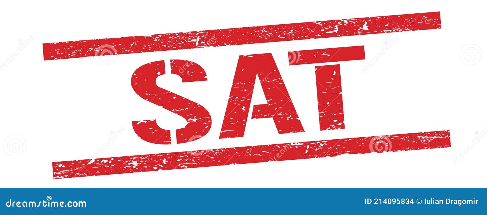 SAT Text on Red Vintage Lines Stamp Stock Illustration - Illustration ...