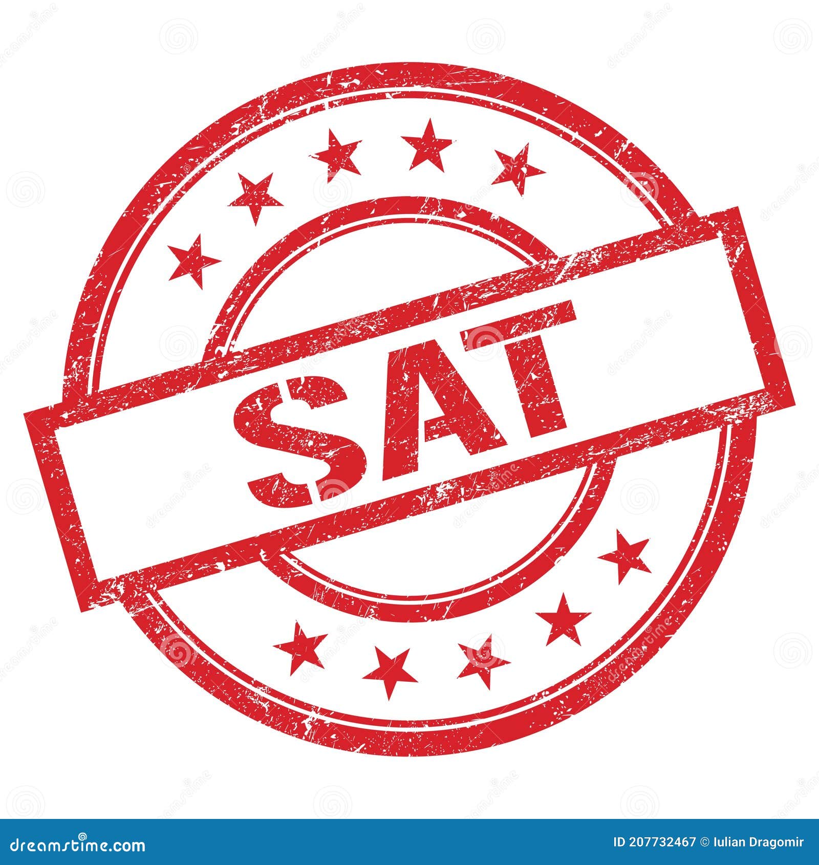 SAT Text Written on Red Vintage Stamp Stock Illustration - Illustration ...