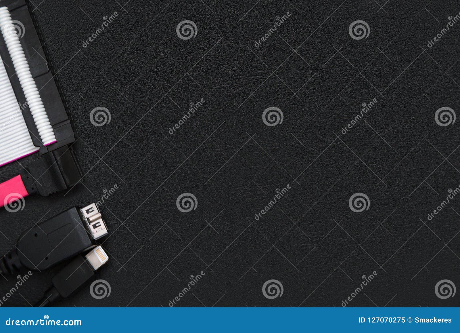 Sata Cable, Usb and Ide Cables on the Side of the Frame Stock Image ...