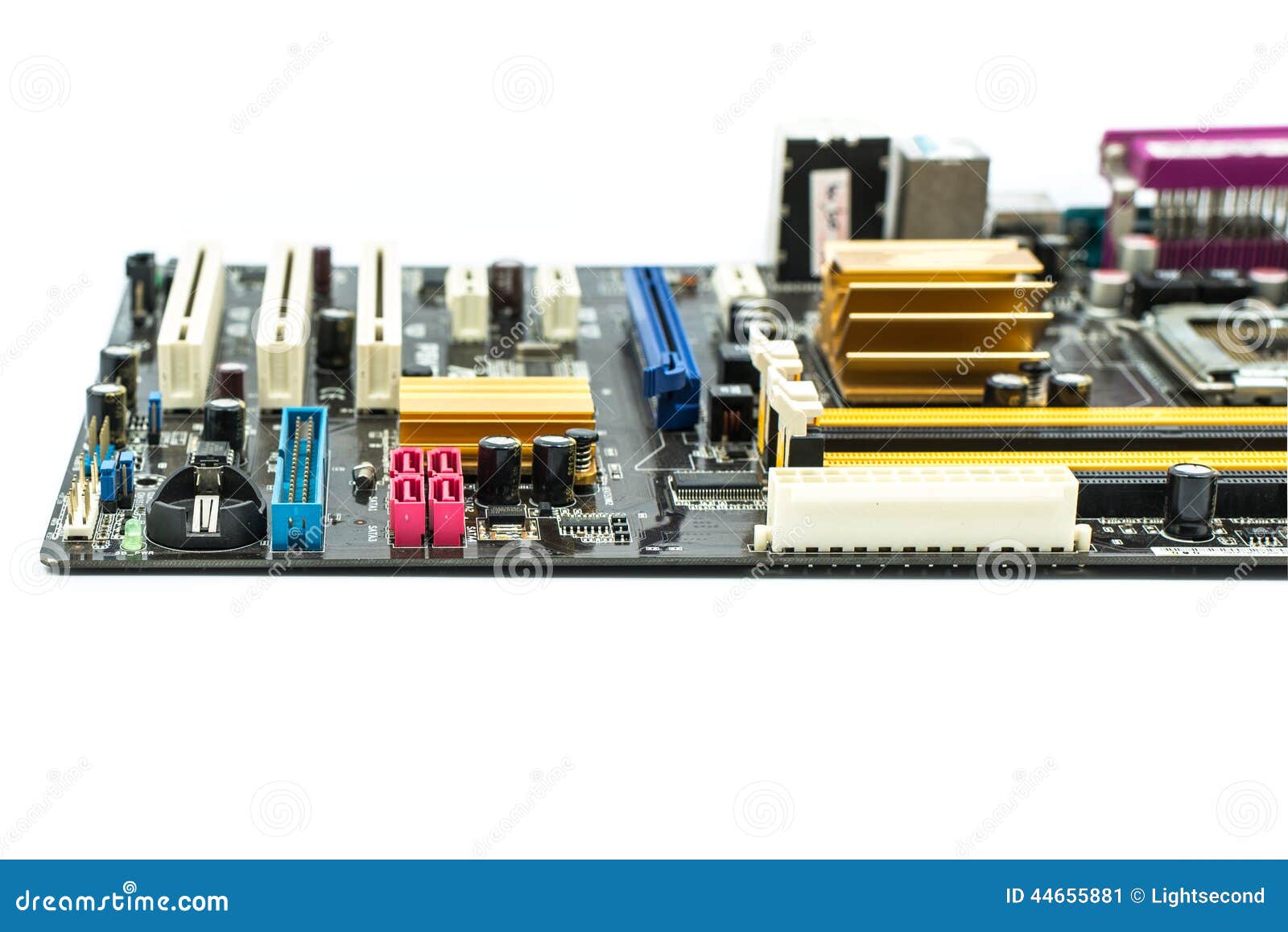 SATA connection port stock image. Image of connection - 44655881