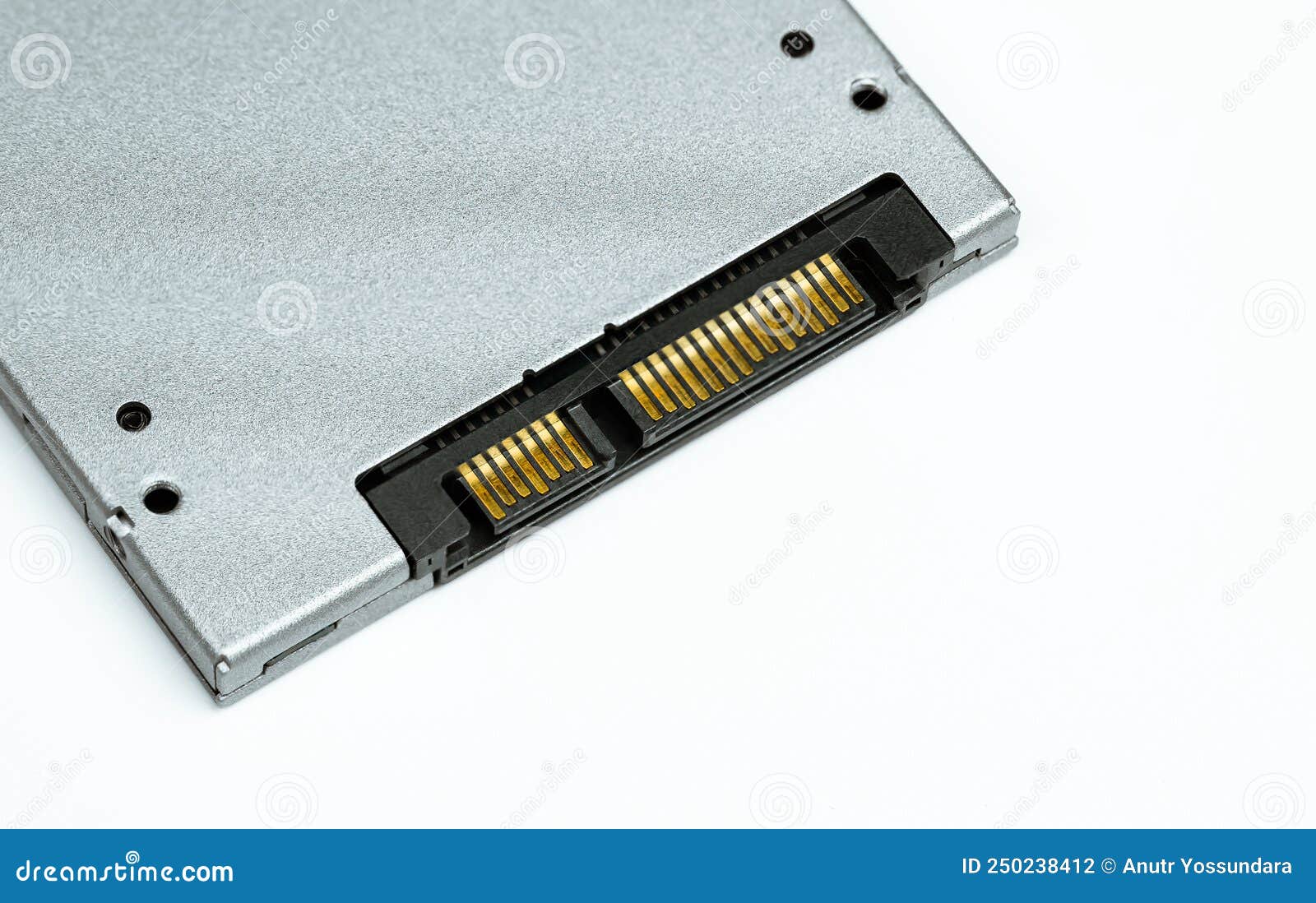 SATA Connection of SSD Solid State Drive Drive Closed Up Shot Stock ...