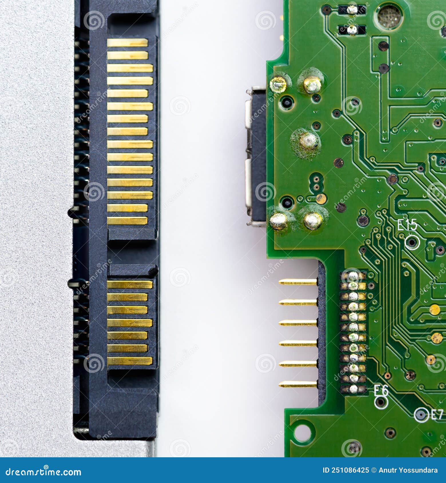SATA Connection of SSD Solid State Drive Drive Comparing with External ...
