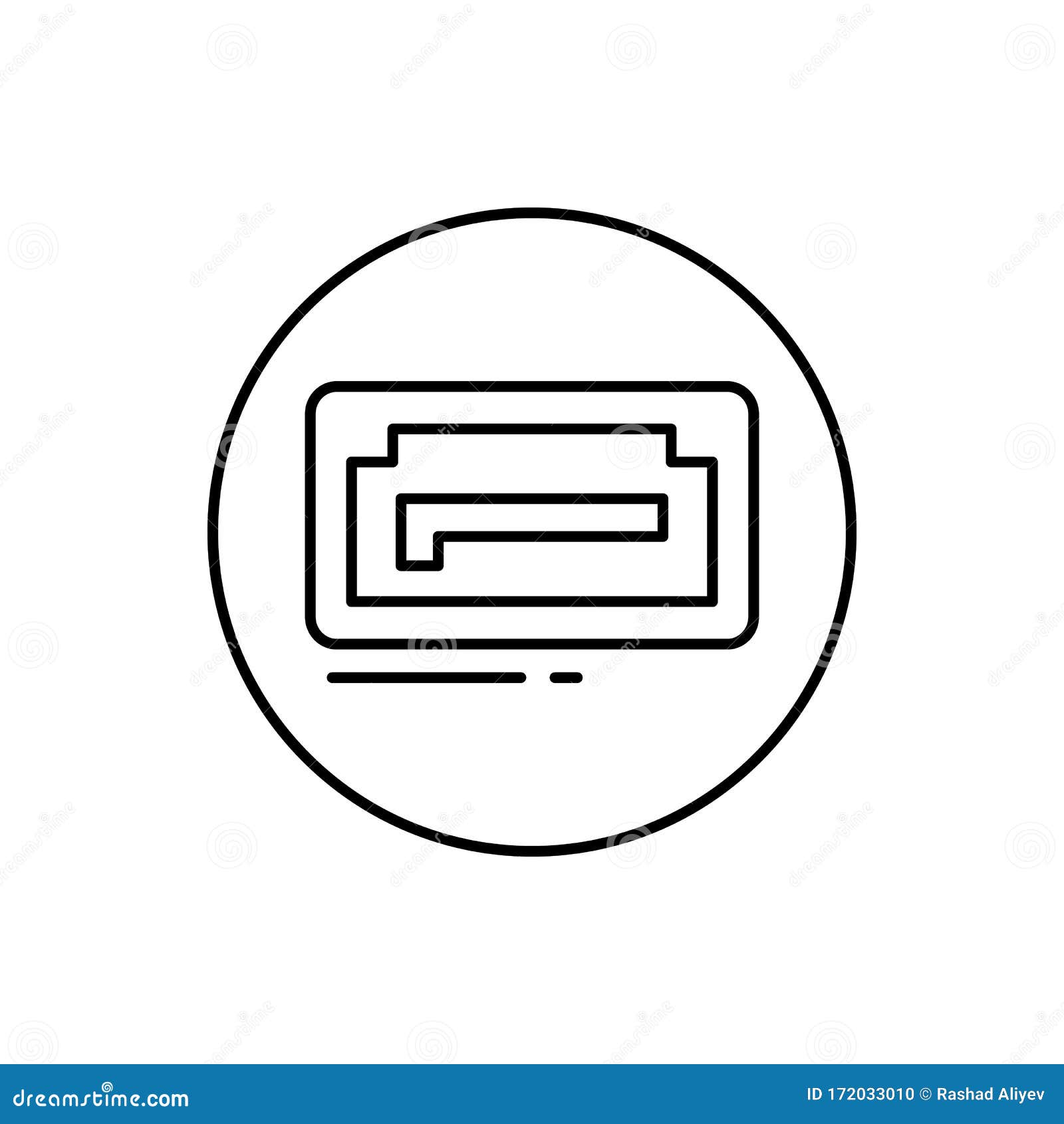 Sata, Connector Icon. Simple Line, Outline Vector Elements Of ...
