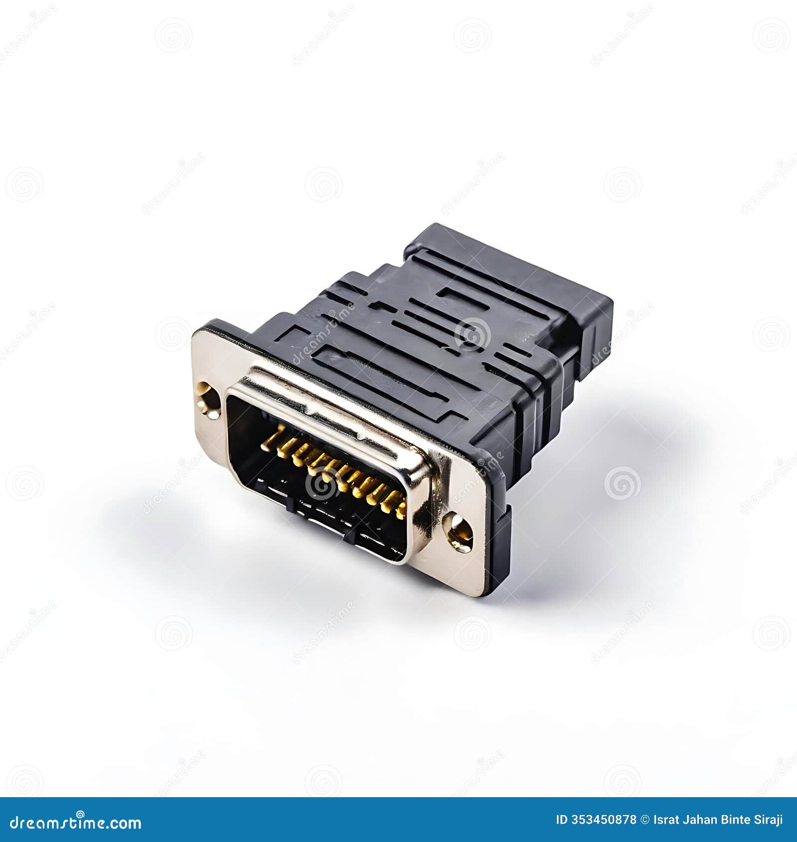 SATA Connector Isolated on a White Background Stock Photo - Image of ...