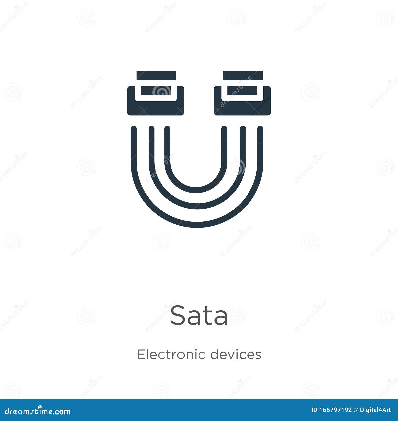 Sata Icon Vector. Trendy Flat Sata Icon from Electronic Devices ...