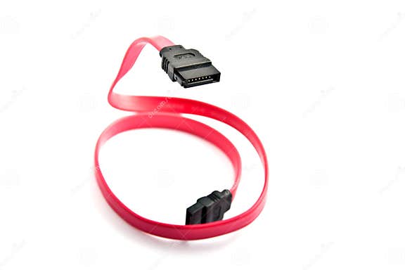 SATA interface cable stock image. Image of single, close - 16987049