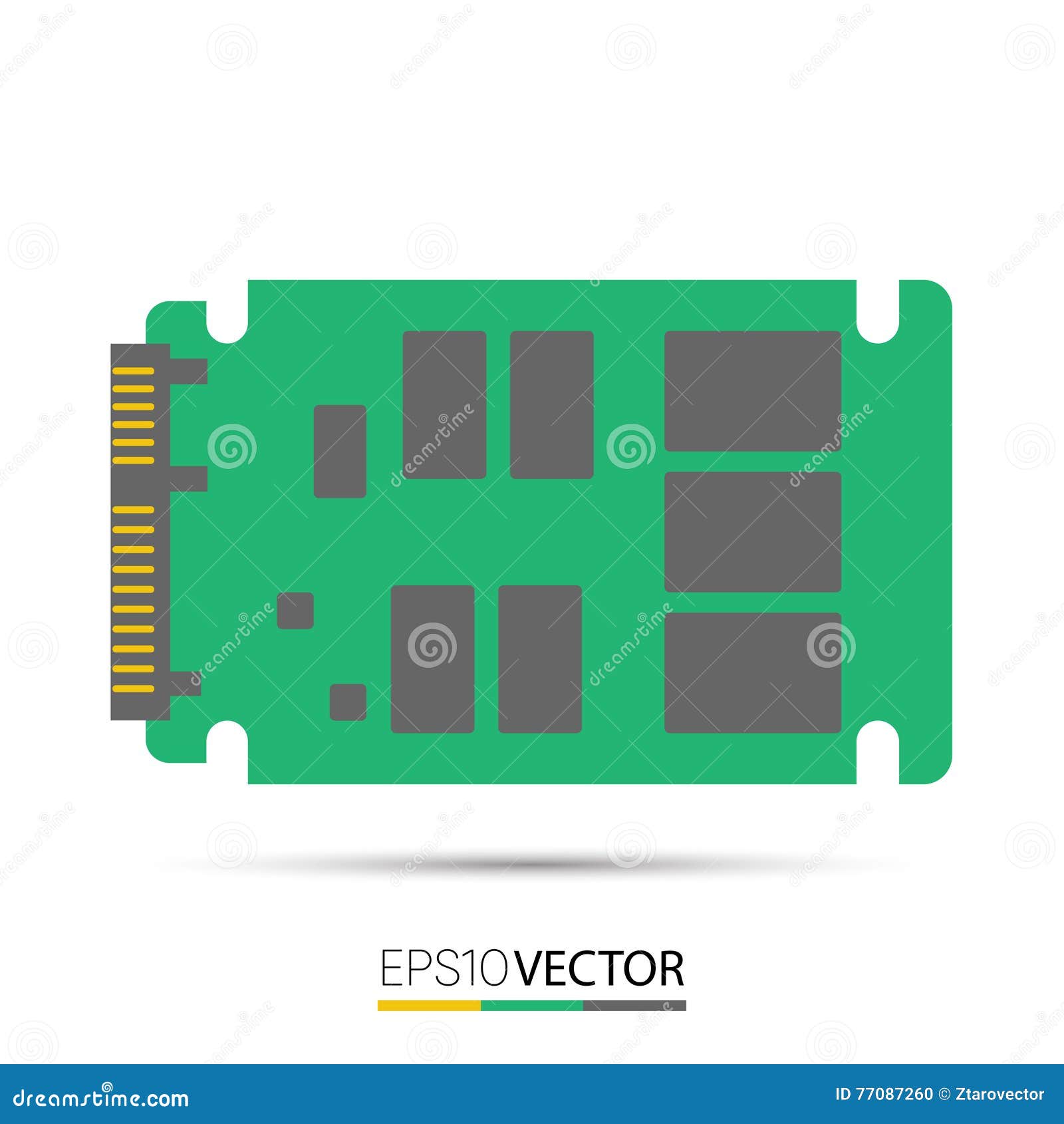 SATA solid state drive stock illustration. Illustration of gigabyte ...