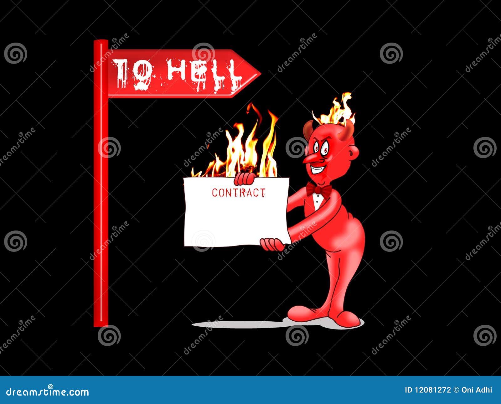 Satan Contract Stock Photography | CartoonDealer.com #12081272