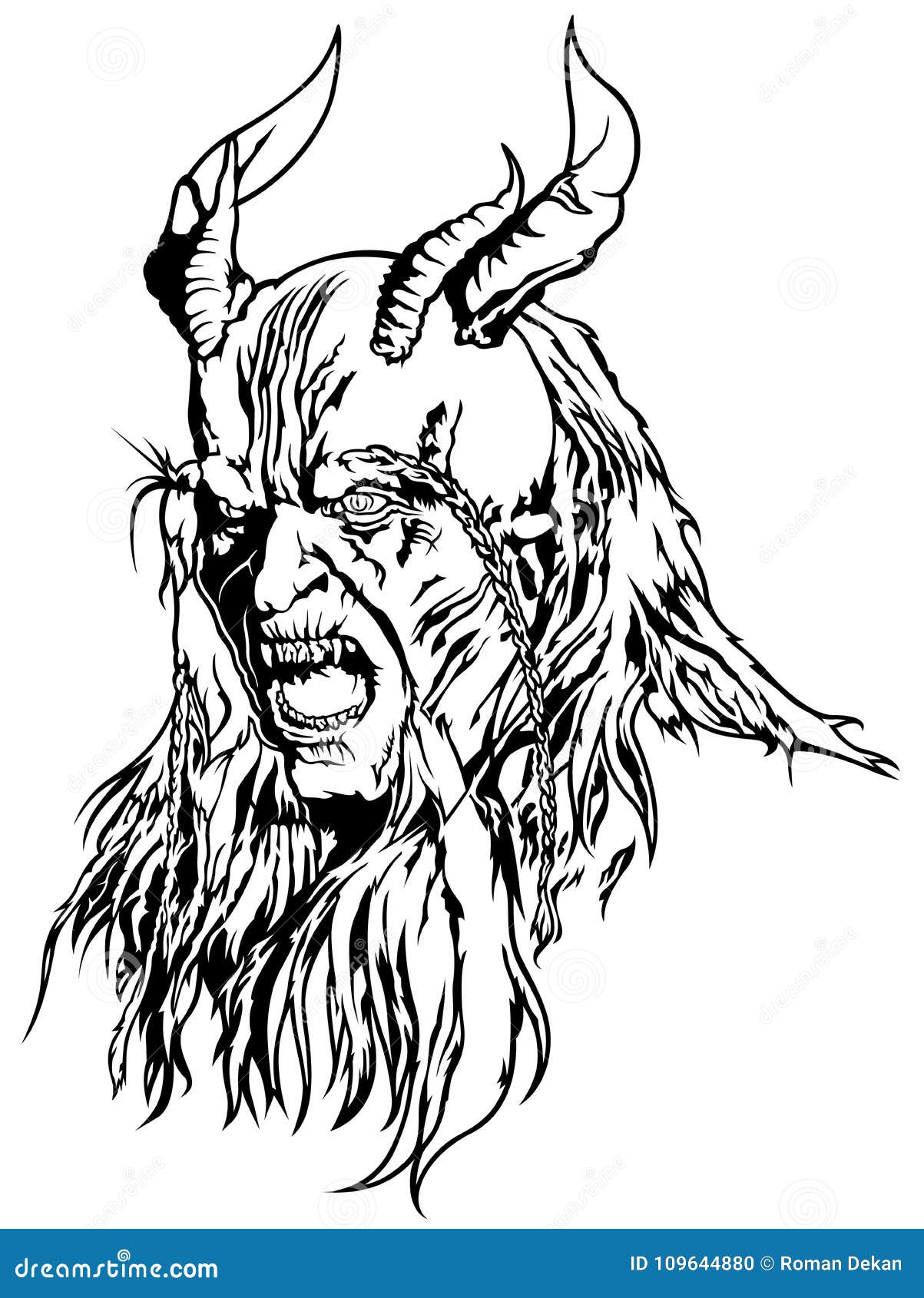 White Devil Skull With Glasses And Green Background Royalty-Free Stock ...