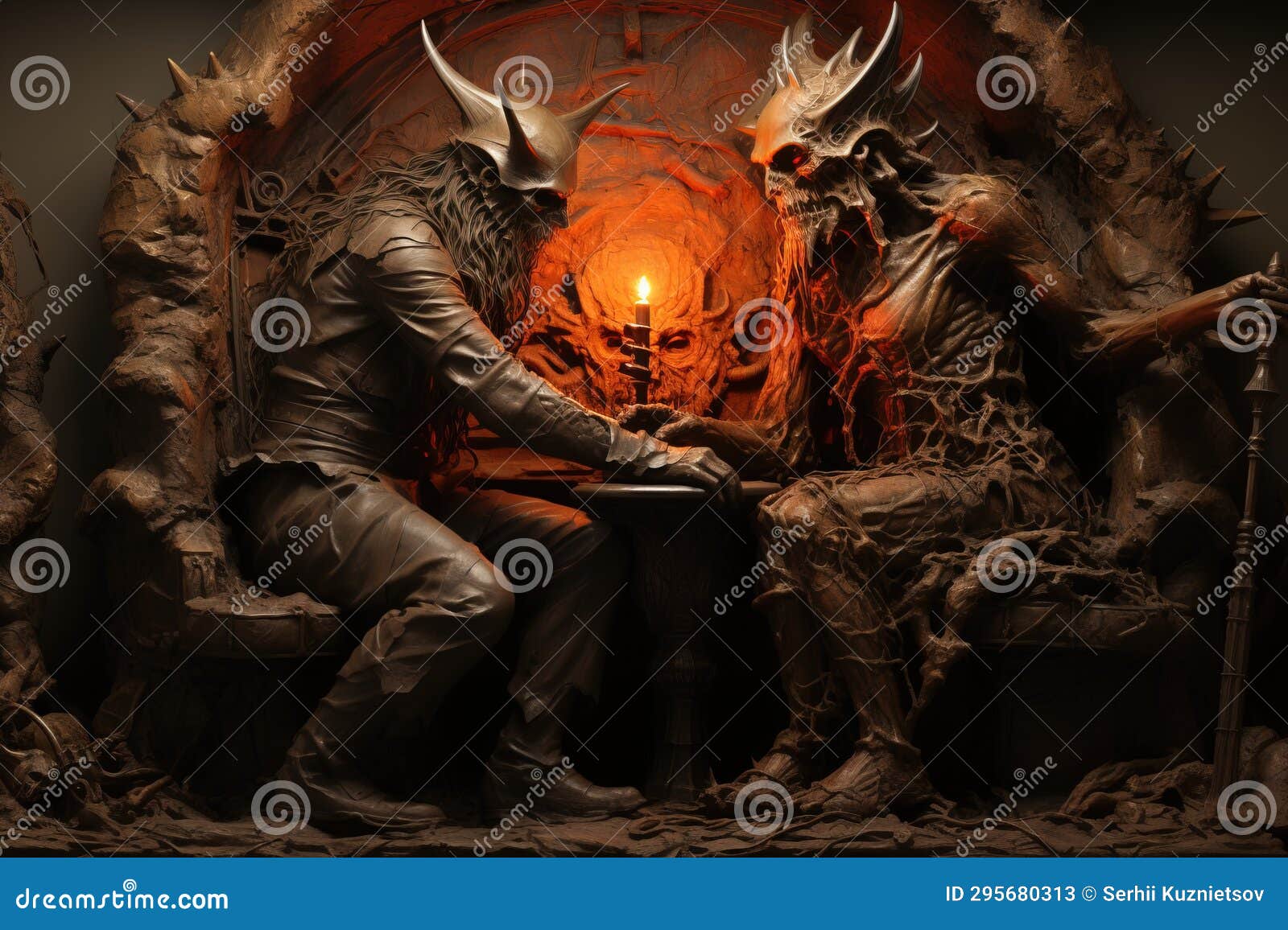 Satan is in Hell. Religious Demon. Devil S Fire. the Afterlife of ...