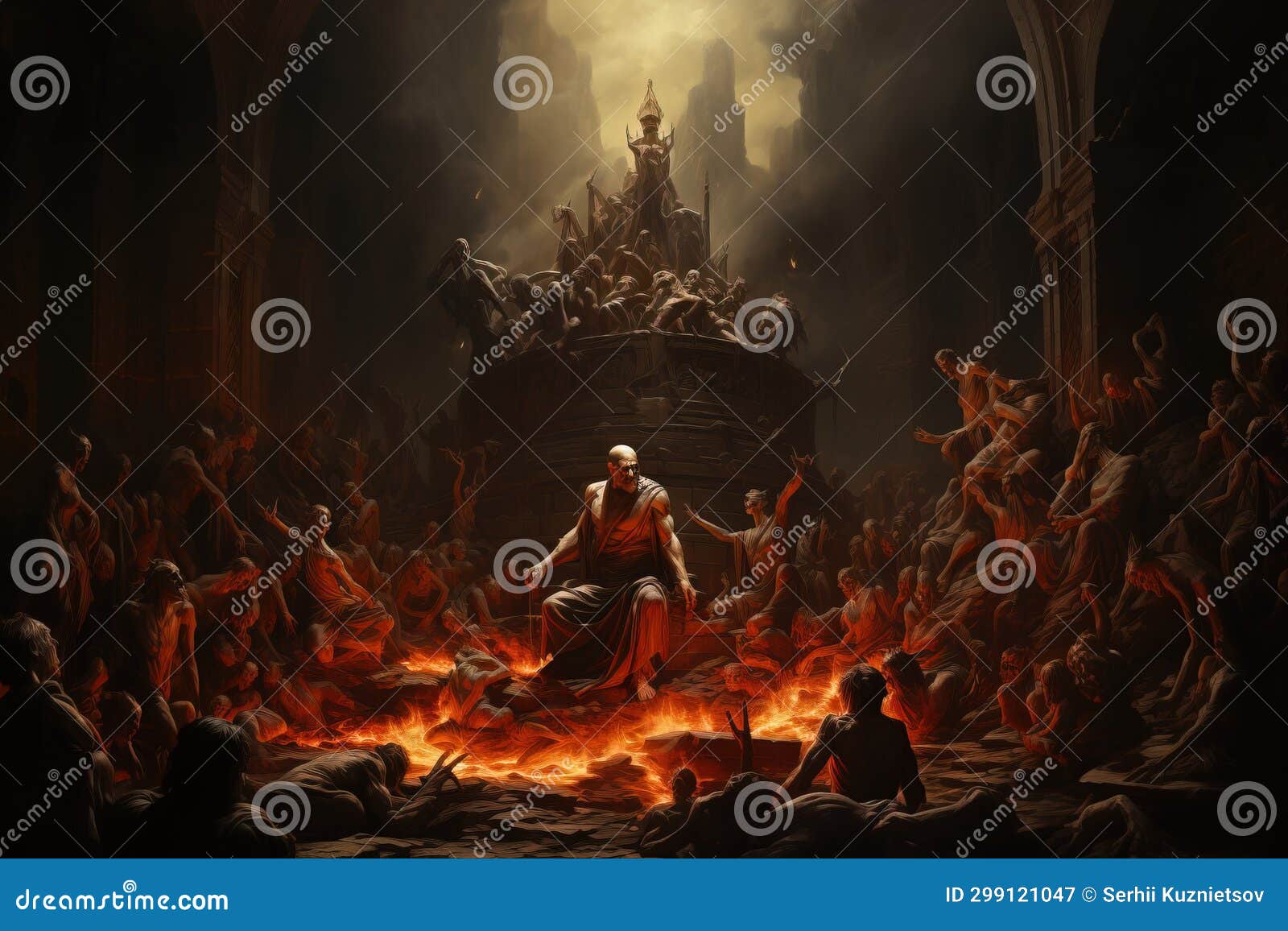 Satan is in Hell. Religious Demon. Devil& X27;s Fire. the Afterlife of ...