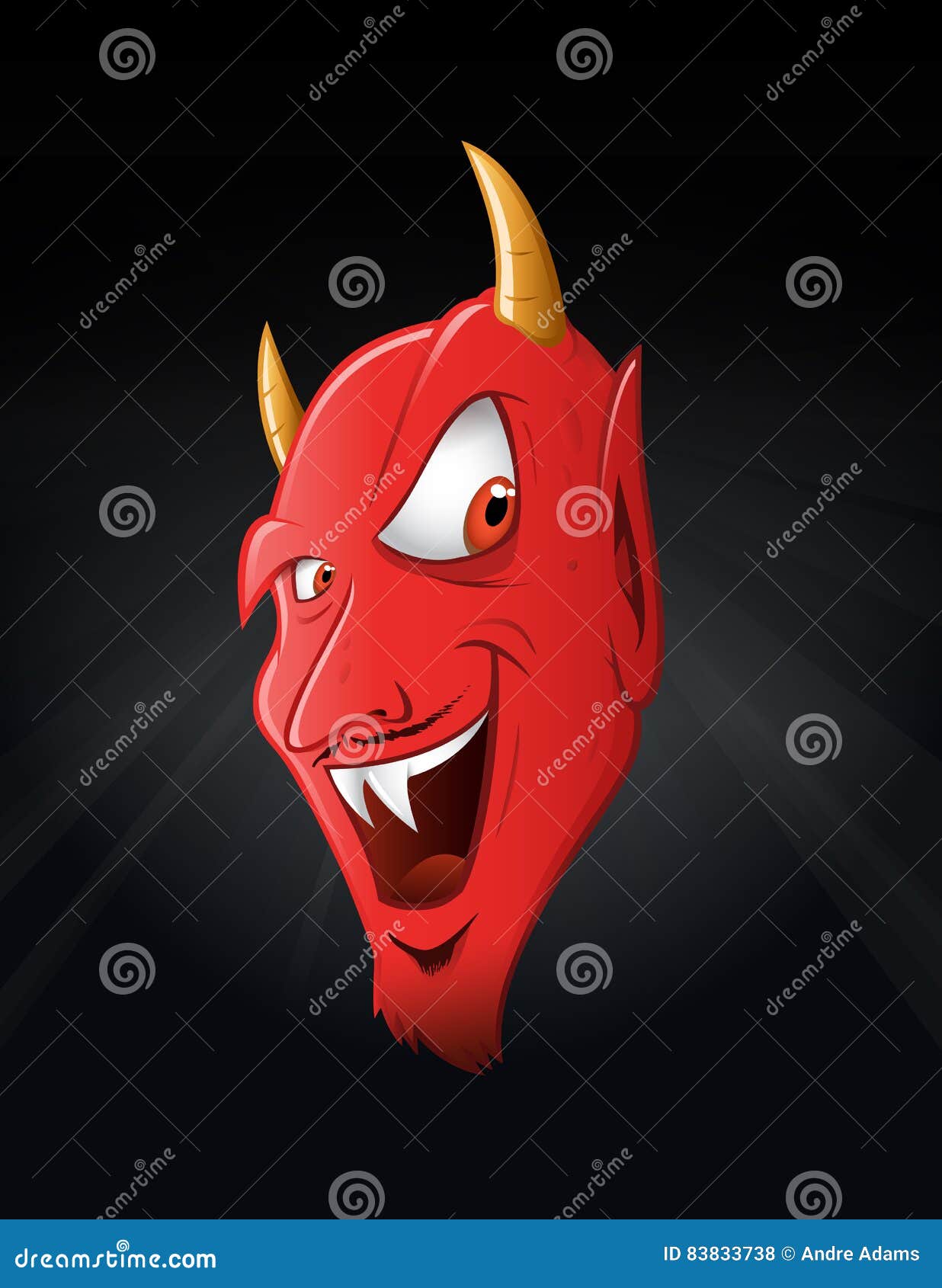 Satan smiling stock vector. Illustration of devil, vector - 83833738