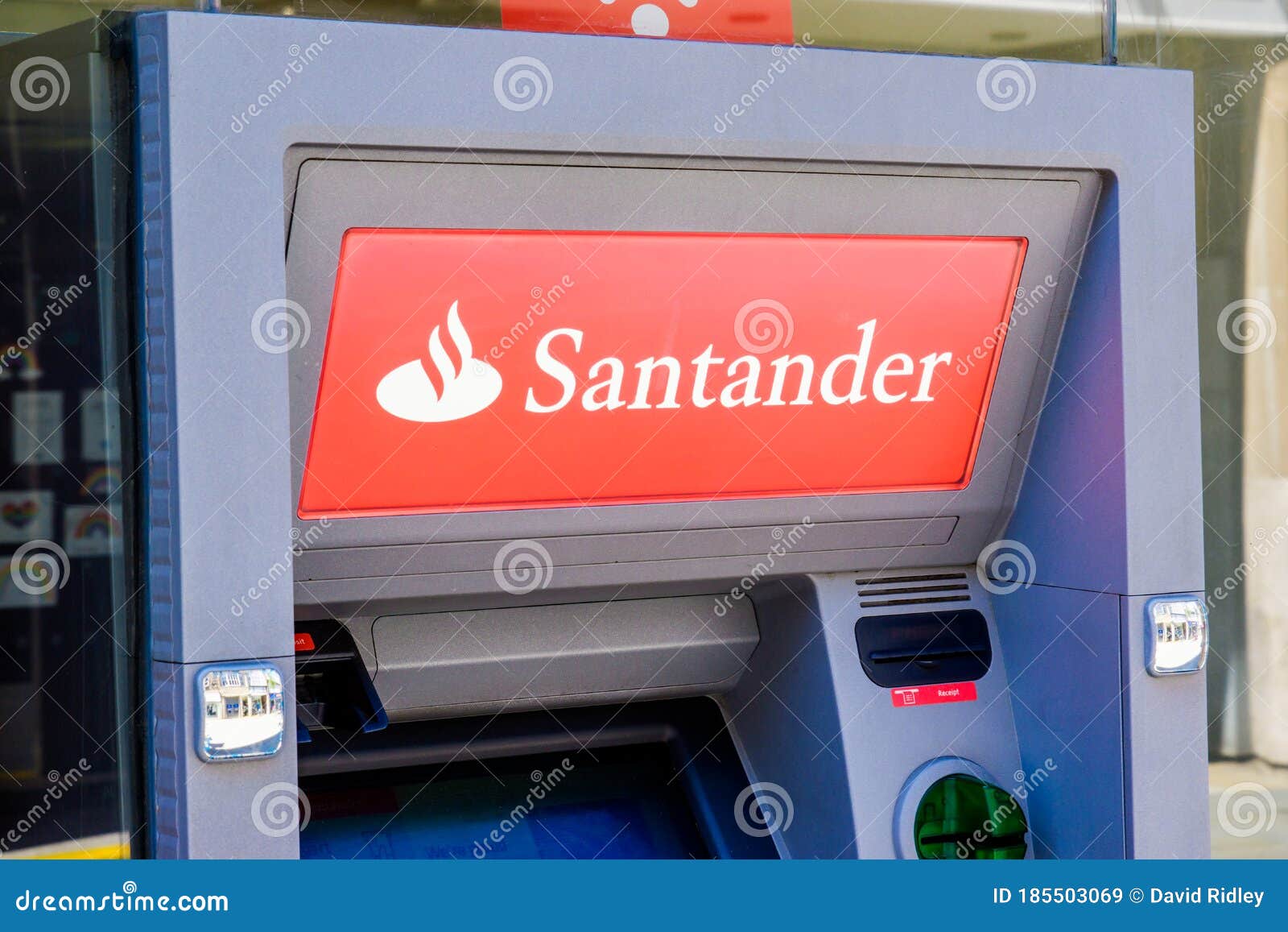 Satander Bank Automated Teller Machine in Lancaster Editorial Stock ...