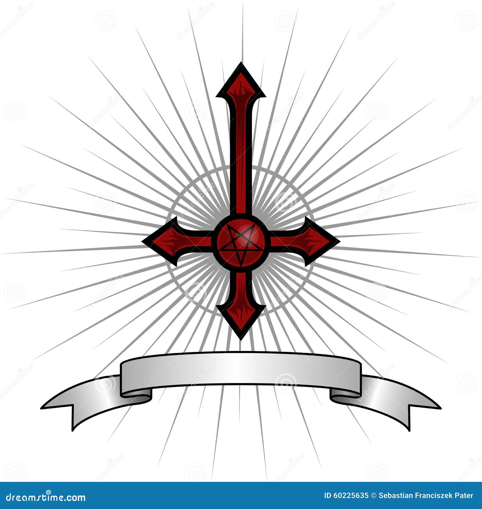 Satanic Cross Stock Vector - Image: 60225635
