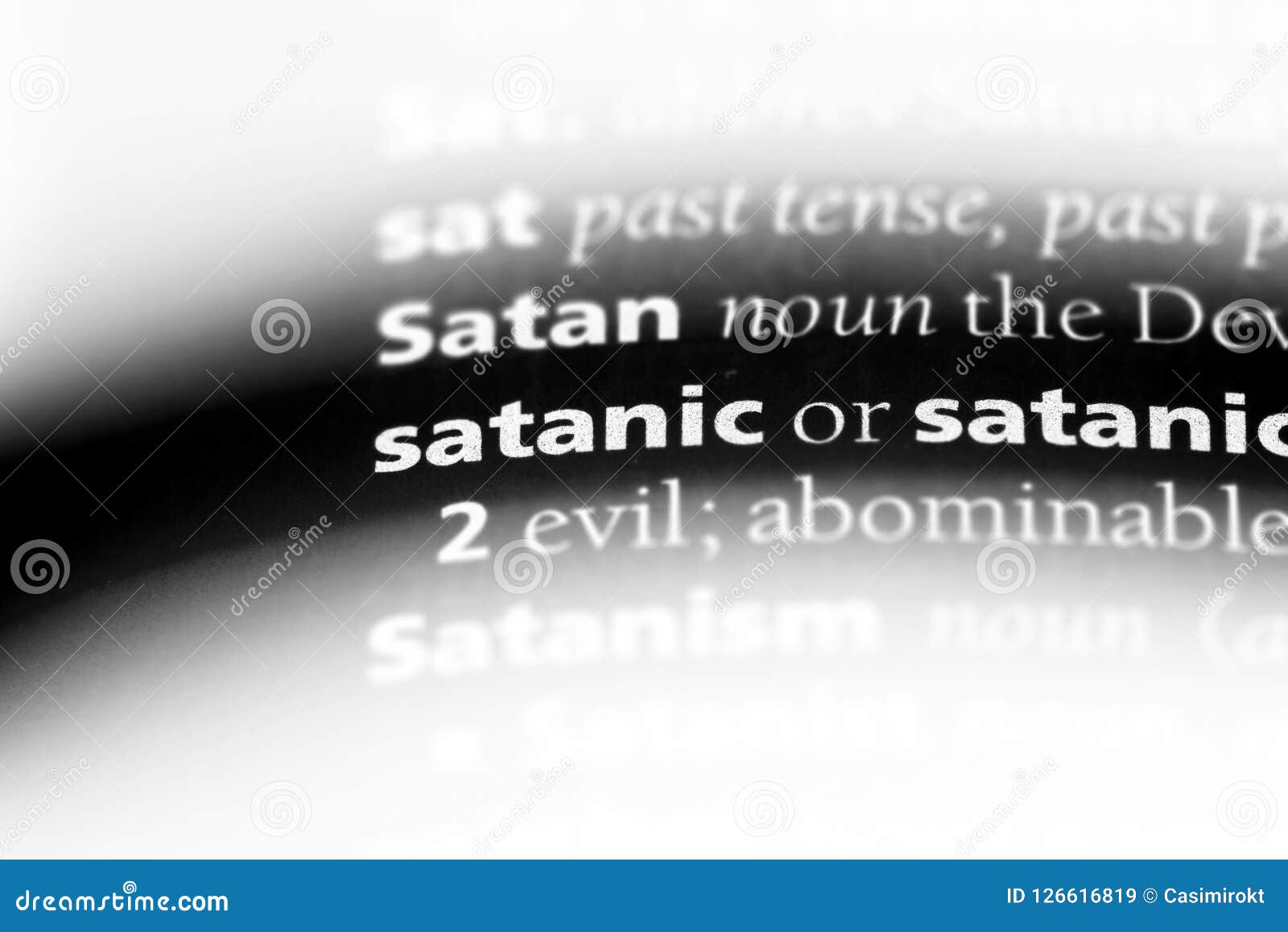 Satanic stock image. Image of satanic, word, page, printed - 126616819