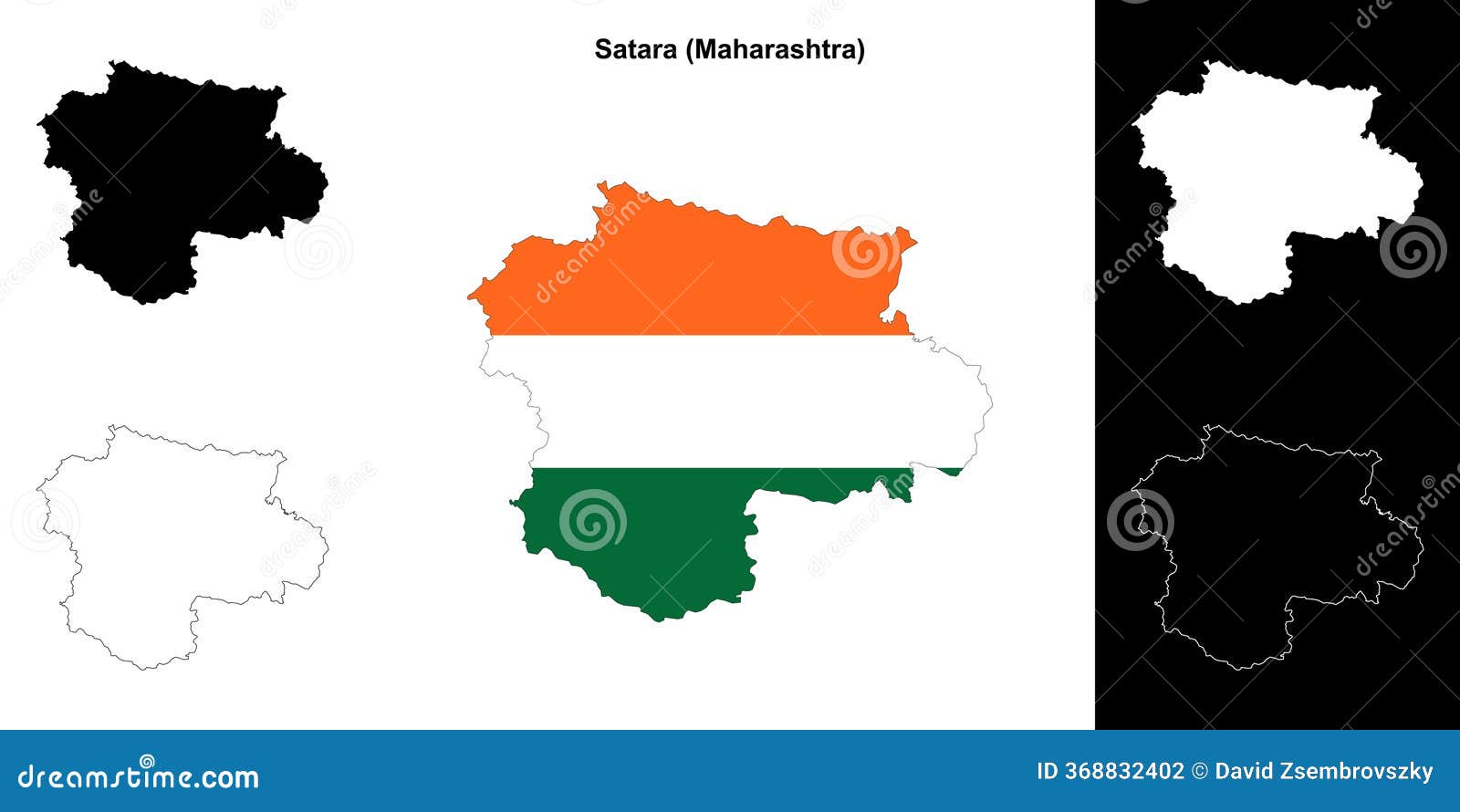 Satara District Maharashtra State, Pune Division, Republic Of India Map ...