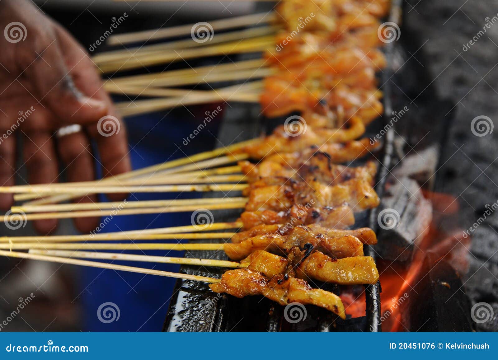 Satay stock photo. Image of bamboo, borneo, indonesian - 20451076