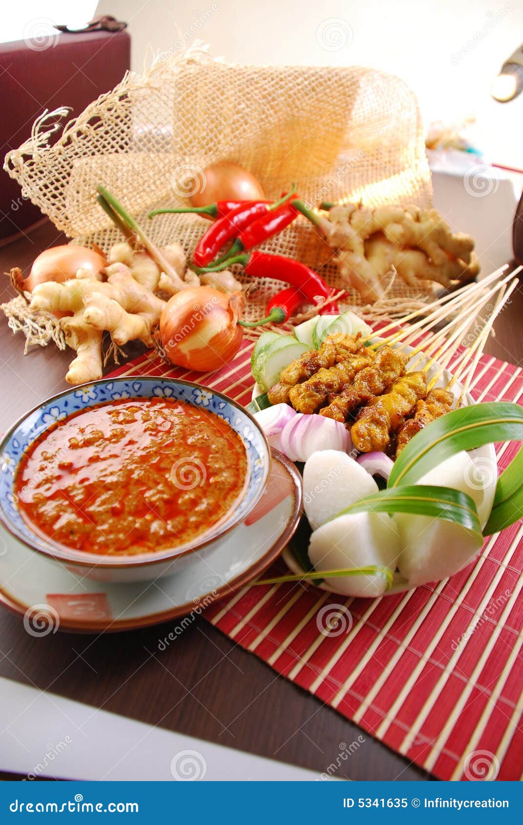 Satay stock image. Image of traditional, spicy, satay - 5341635