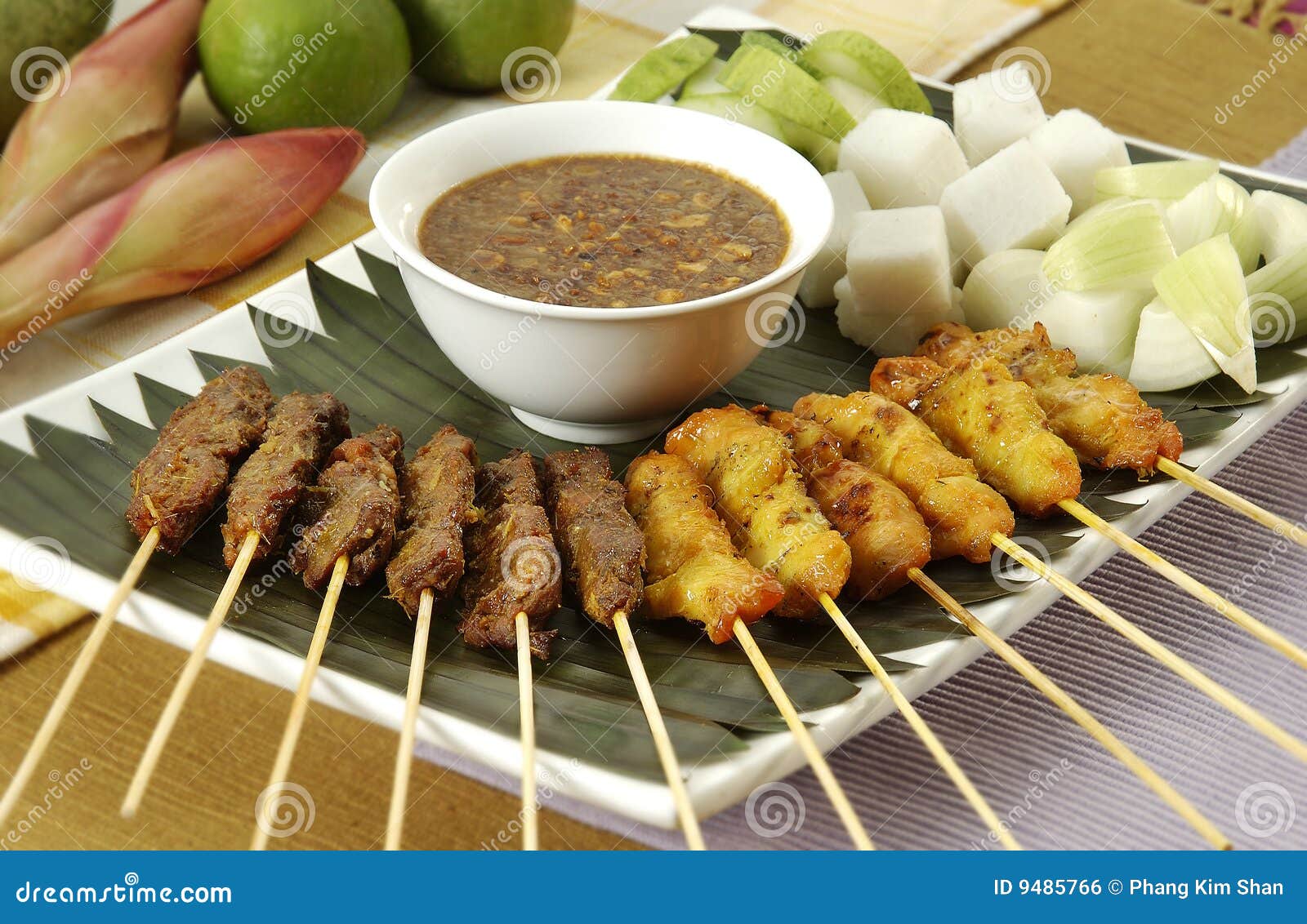 Satay stock photo. Image of asia, satay, barbequed, spicy - 9485766