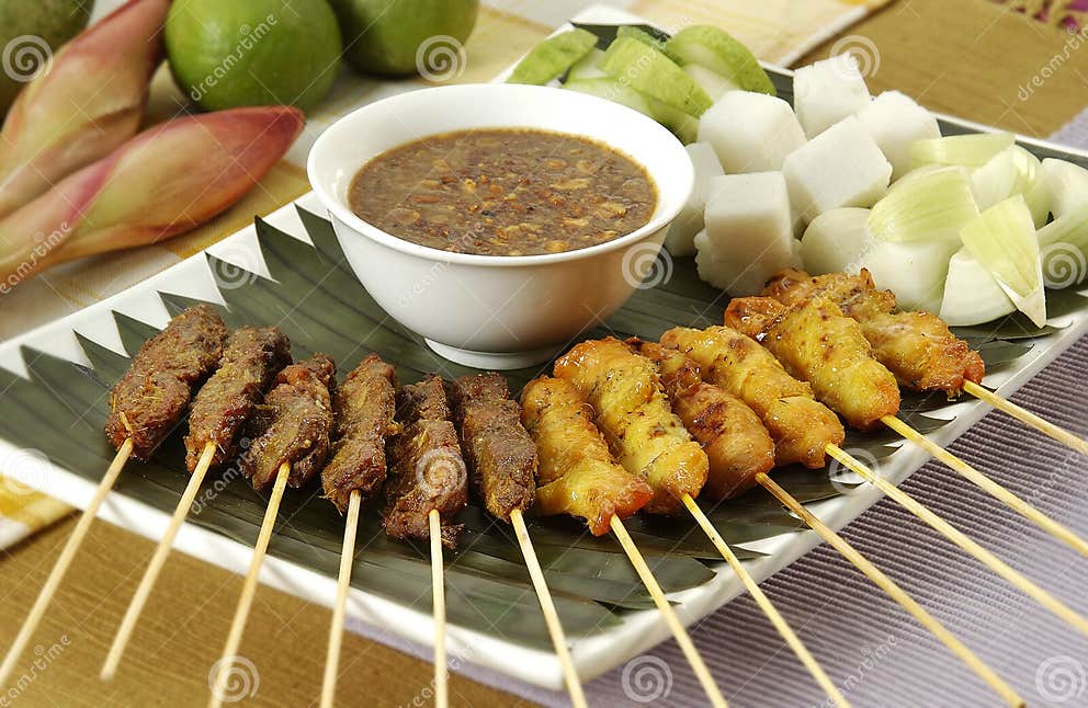Satay stock photo. Image of asia, satay, barbequed, spicy - 9485766