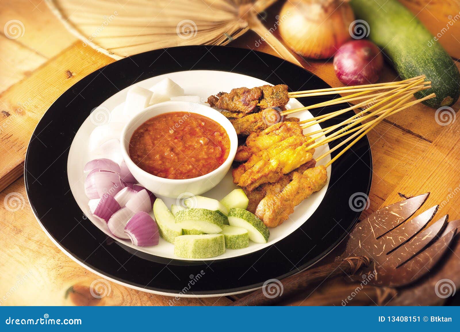 Satay bbq asian food stock image. Image of barbecue, grilled - 13408151