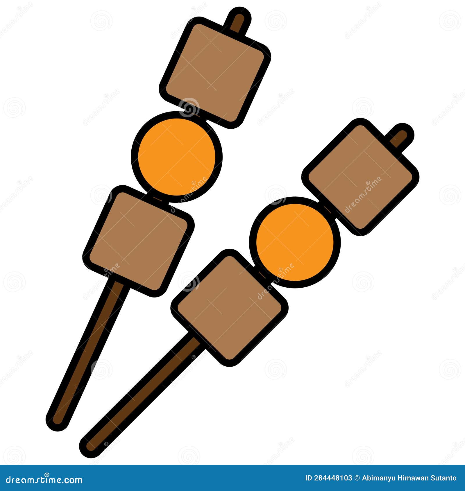 Satay icon vector stock vector. Illustration of kebab - 284448103