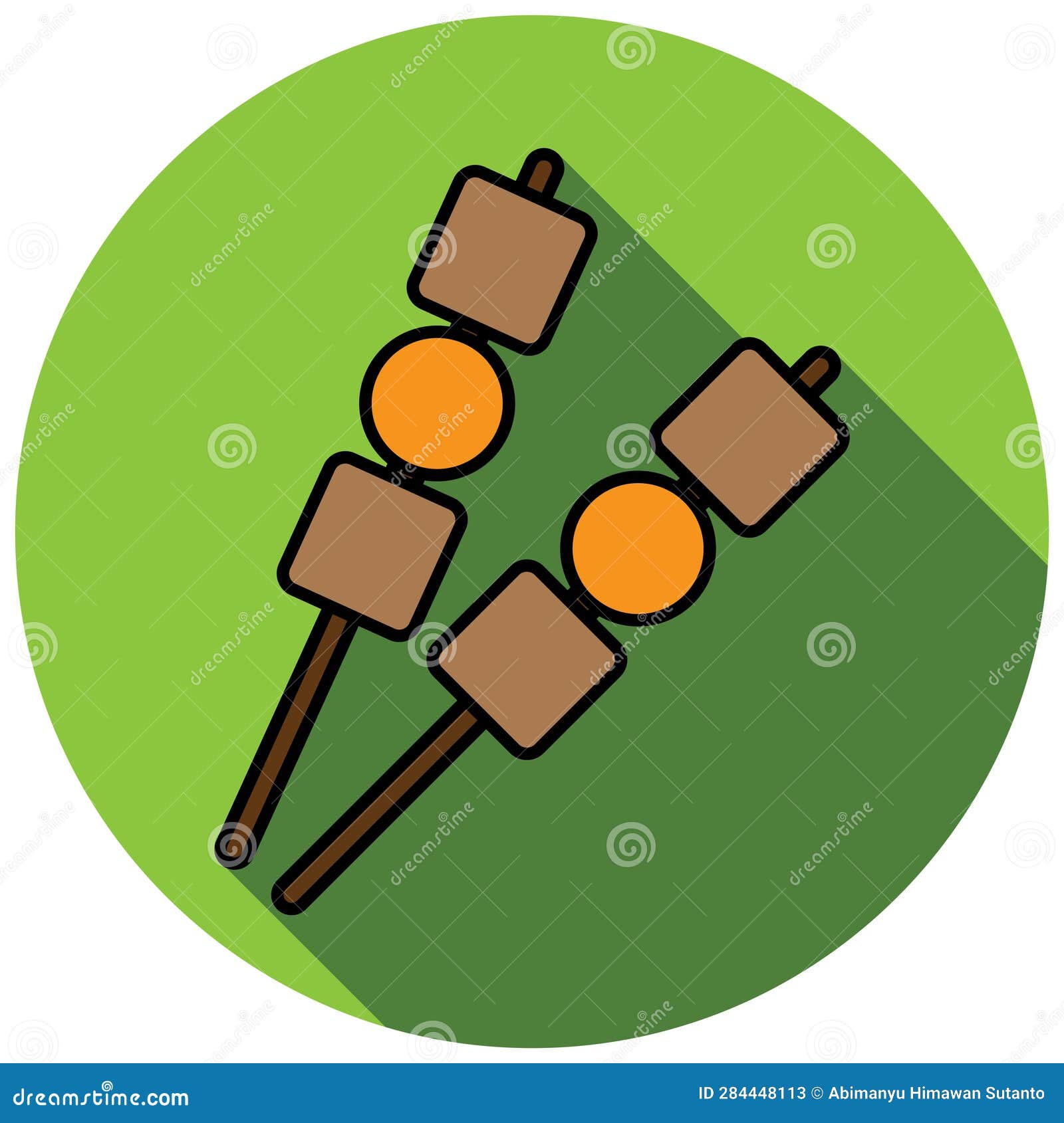 Satay icon vector stock vector. Illustration of dish - 284448113
