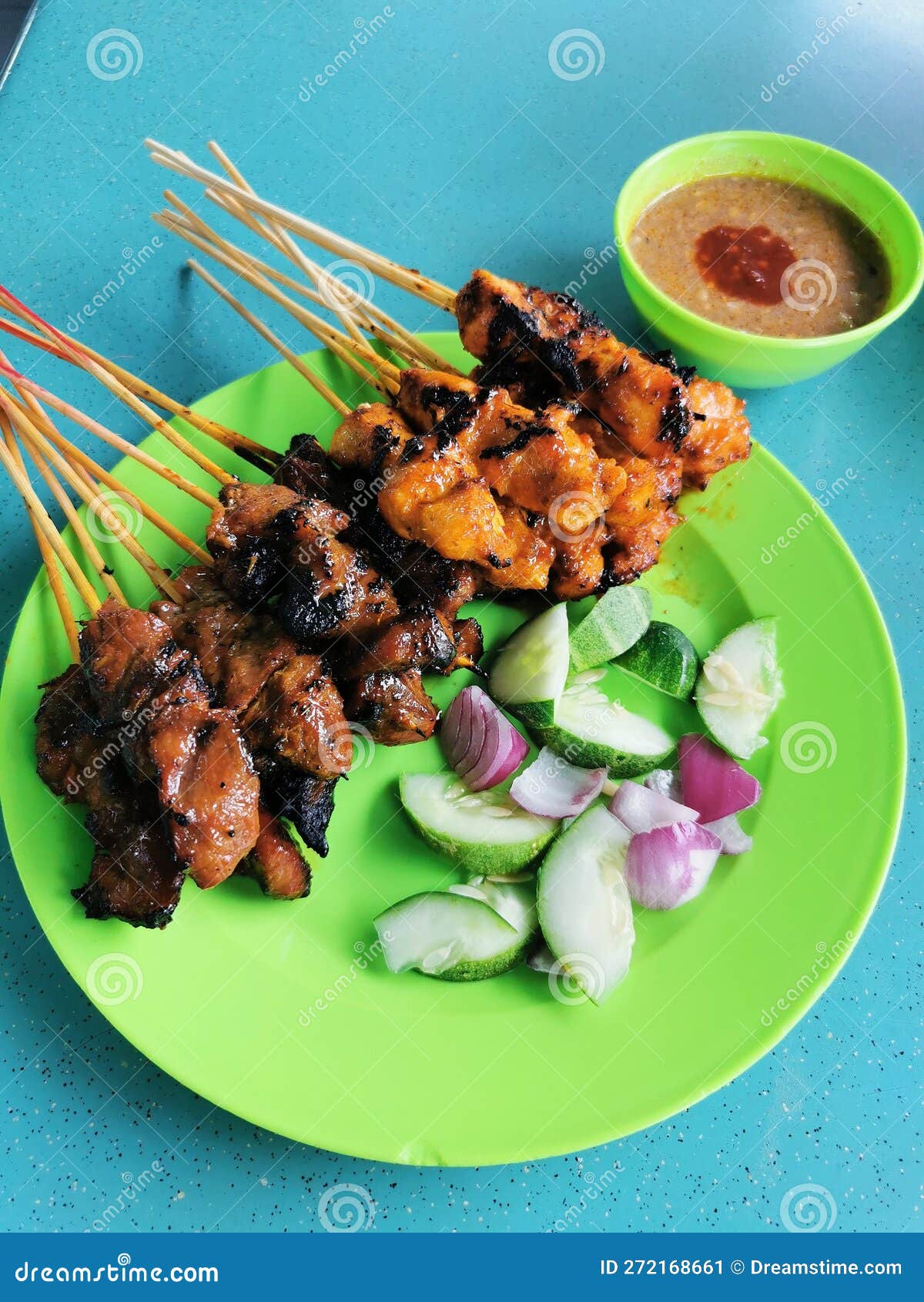 Satay Stick Malaysia with Peanut Gravy Stock Image - Image of cuisine ...
