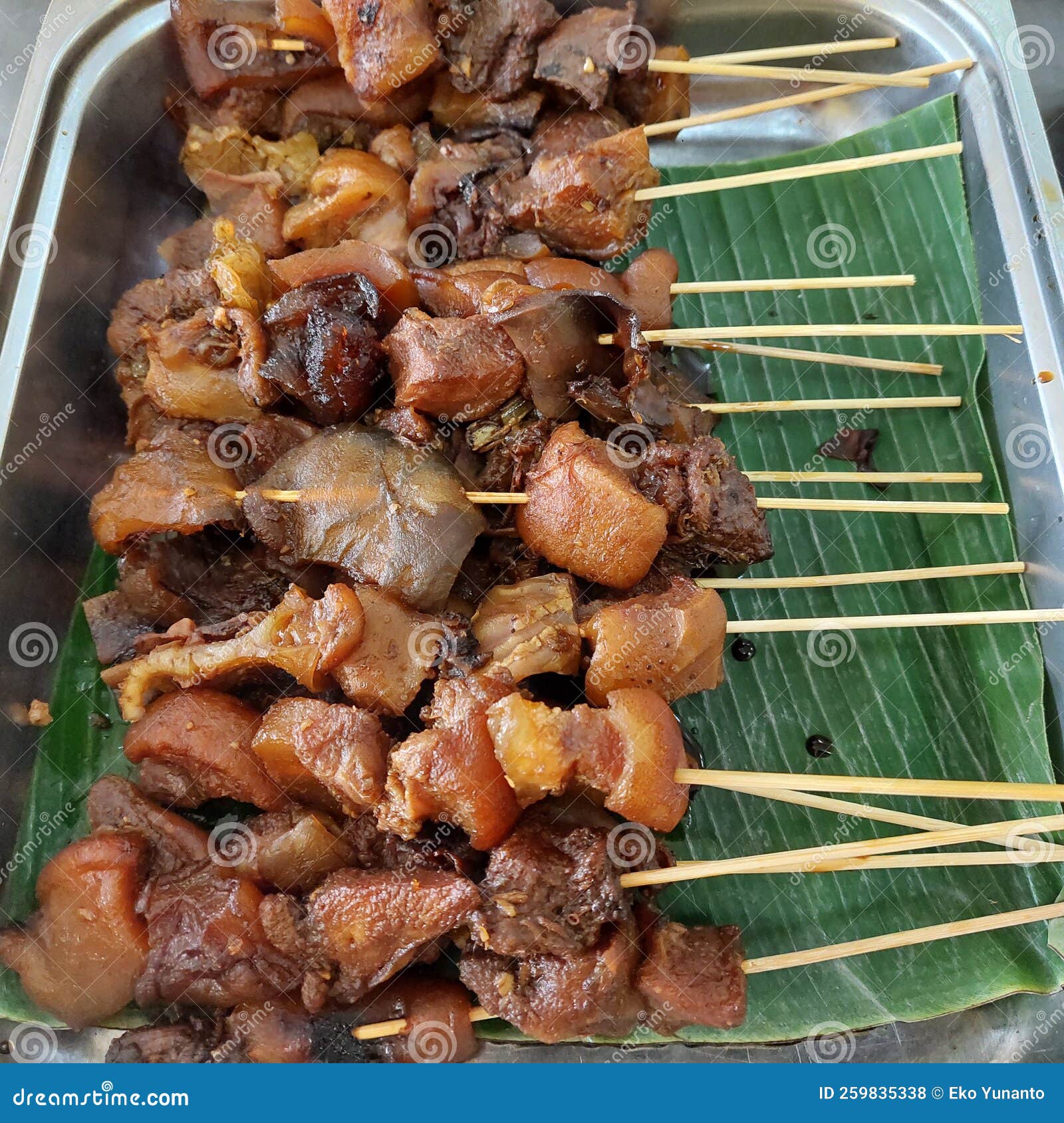 Sate Kikil, with the Basic Ingredients of Beef Legs and Mouth Stock ...