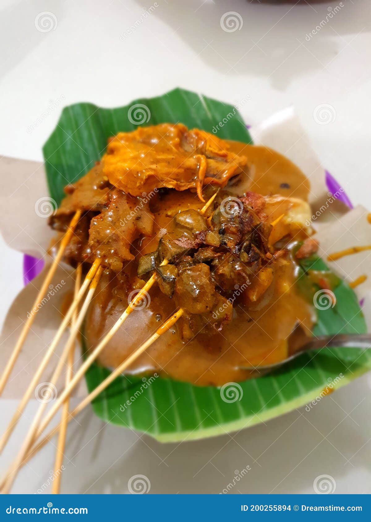 Sate Padang. Indonesia Traditional Cuisine: Spicy Beef Satay From ...