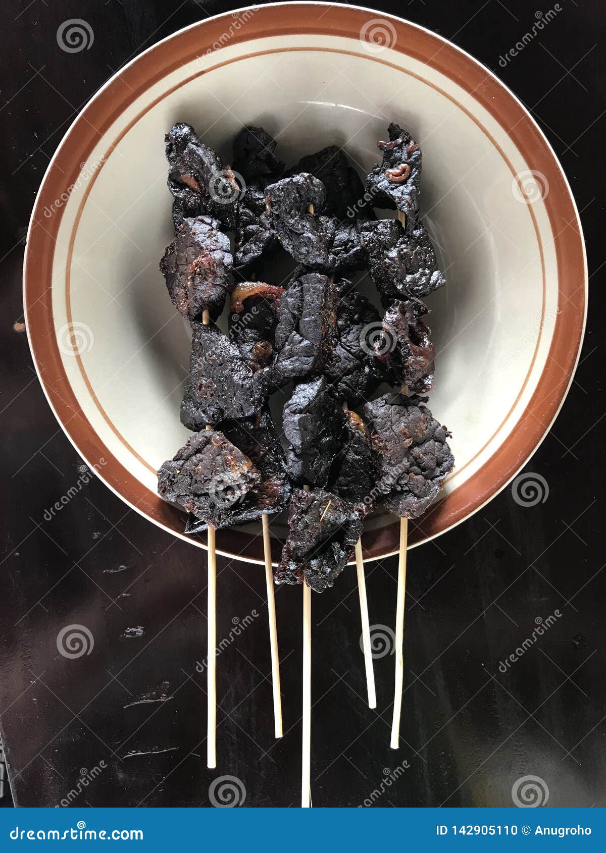 Sate Paru Khas Boyolali - Beef`s Lung Satay from Boyolali Indonesia ...