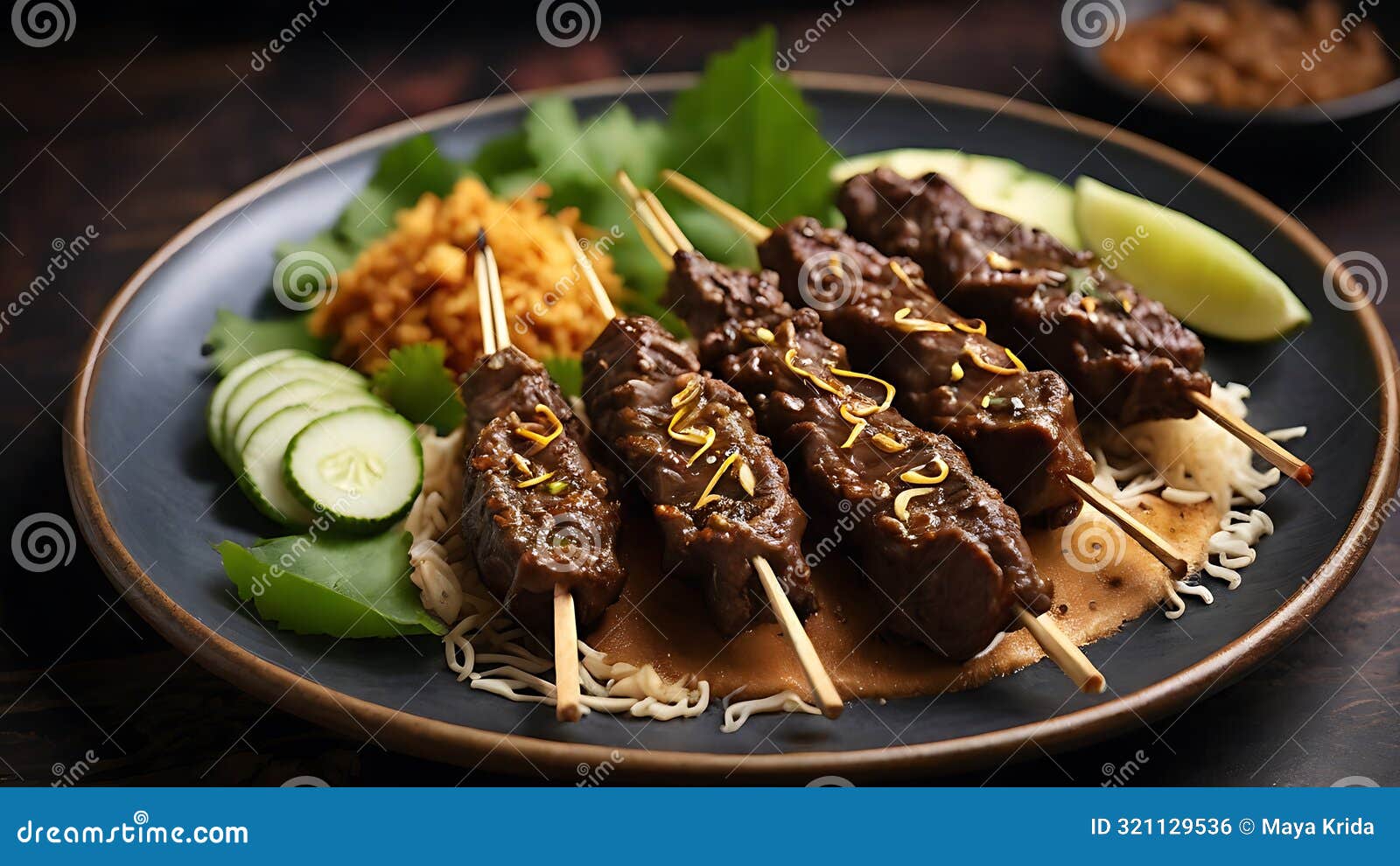Sate stock photo. Image of seafood, night, food, breakfast - 321129536