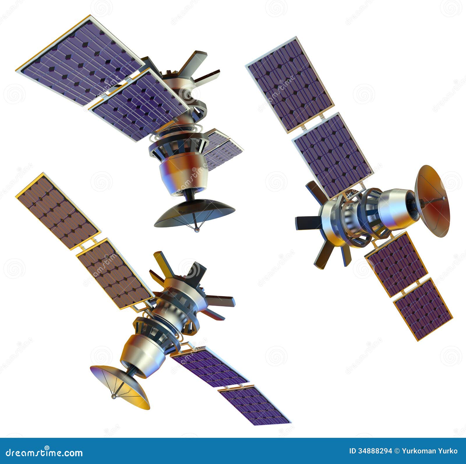 Satelliet stock foto. Image of metaal, informatie, blauw - 34888294
