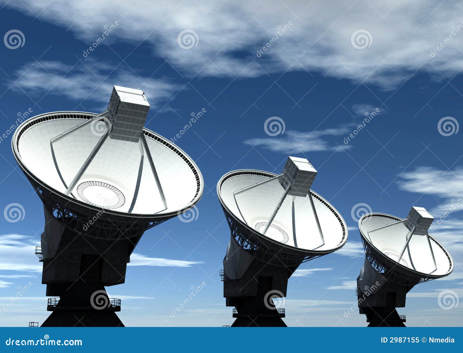 Satelliet Schotel stock afbeelding. Image of gegevens - 2987155