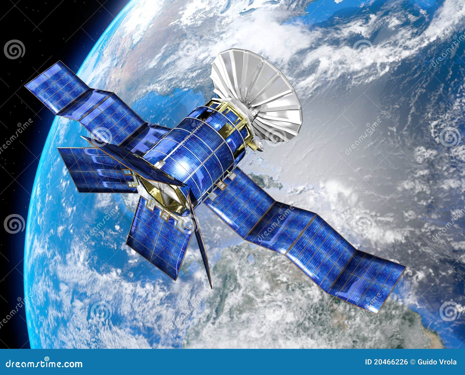 Satellite illustration stock. Illustration du science - 20466226