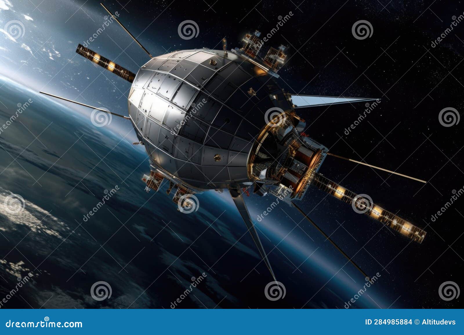 Satellite with Advanced Propulsion Systems for Deep Space Missions ...