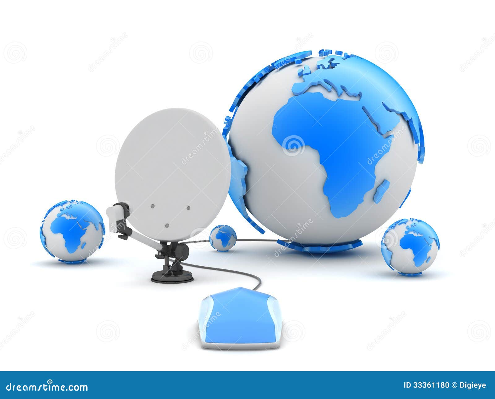 Satellite Antenna Computer Mouse Earth Globe Stock Illustrations – 2 ...