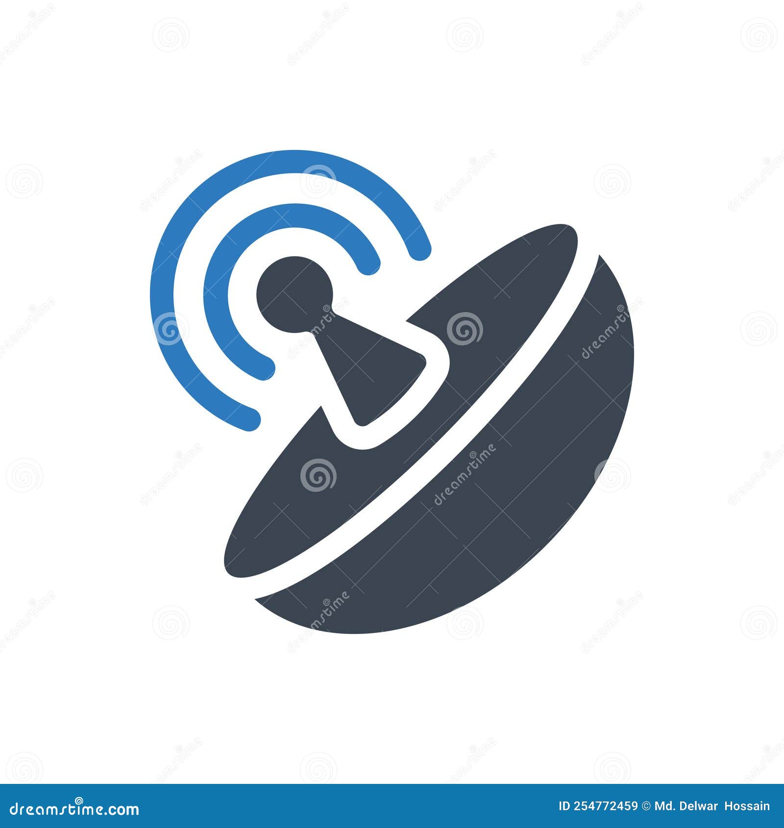 Satellite antenna icon stock vector. Illustration of transmitter ...