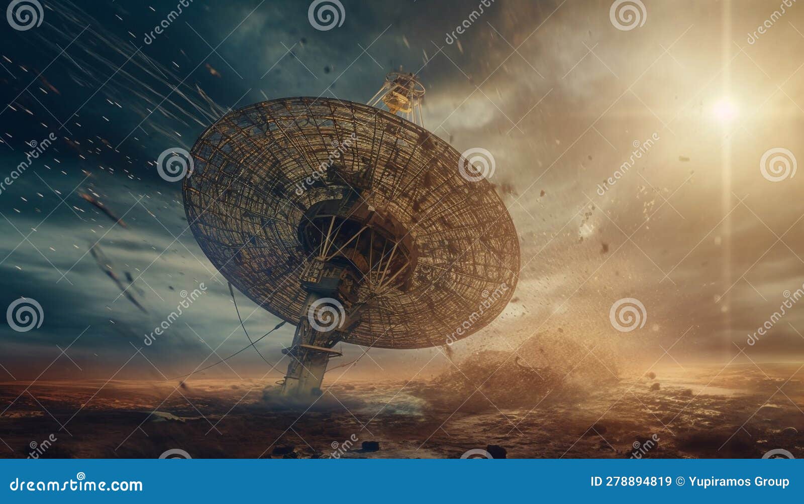 Satellite Broadcasting Global Communications Data from Orbiting ...