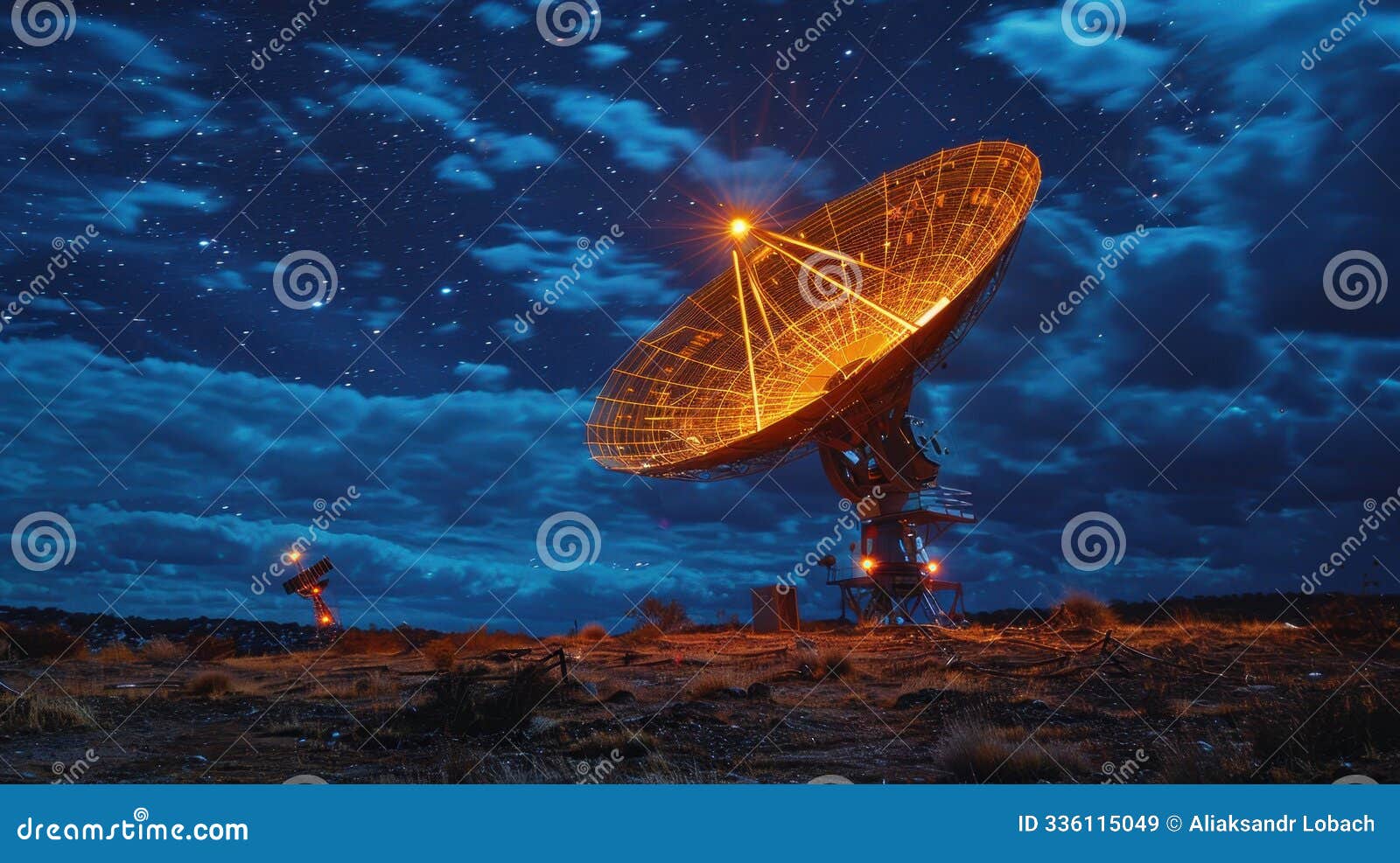 Satellite Communication on the Ground. Communication Device with a ...