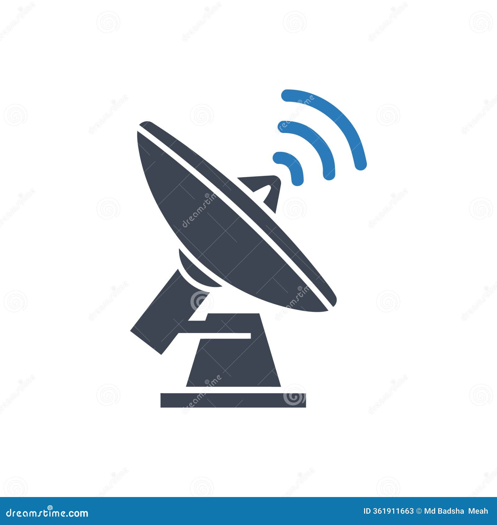 Satellite Communication Thin Line Icons Set. Satellite, Network ...