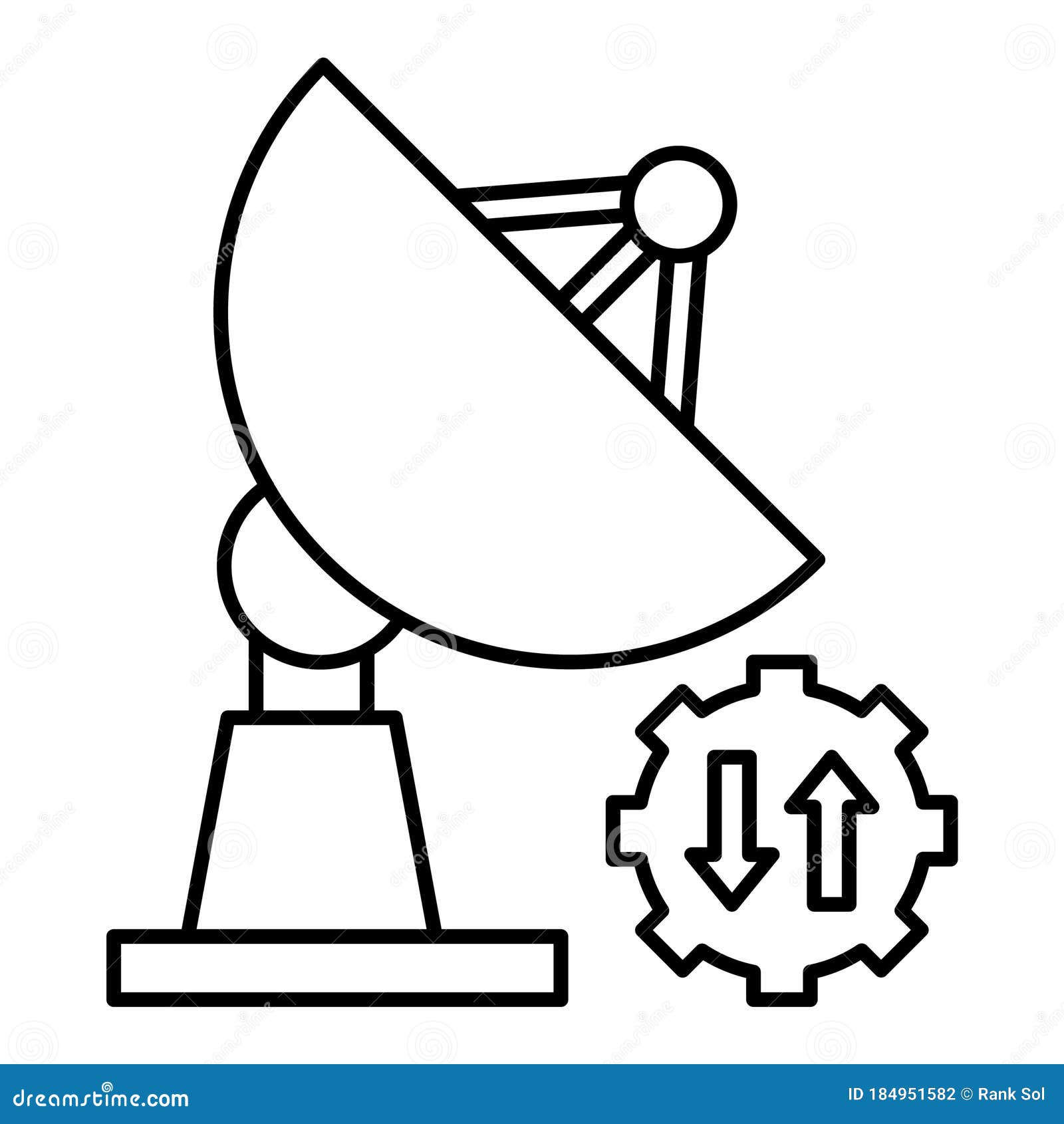 Satellite Communication Isolated Vector Icon Stock Vector ...