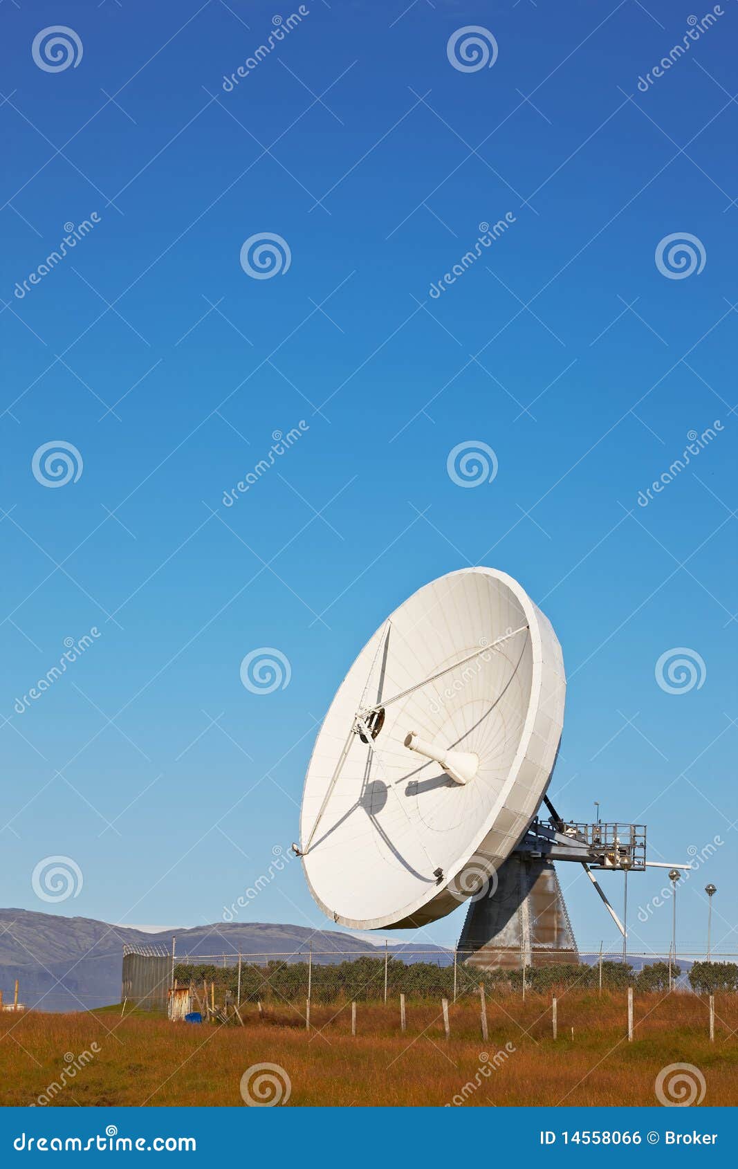 Satellite Communications Dish Stock Photo - Image of construction ...