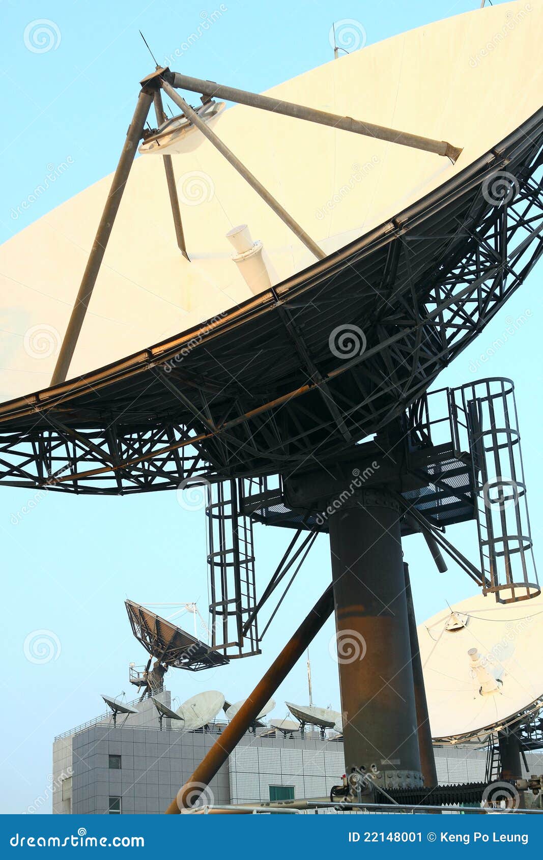 Satellite Communications Dishes Stock Image - Image of boost, receiver ...