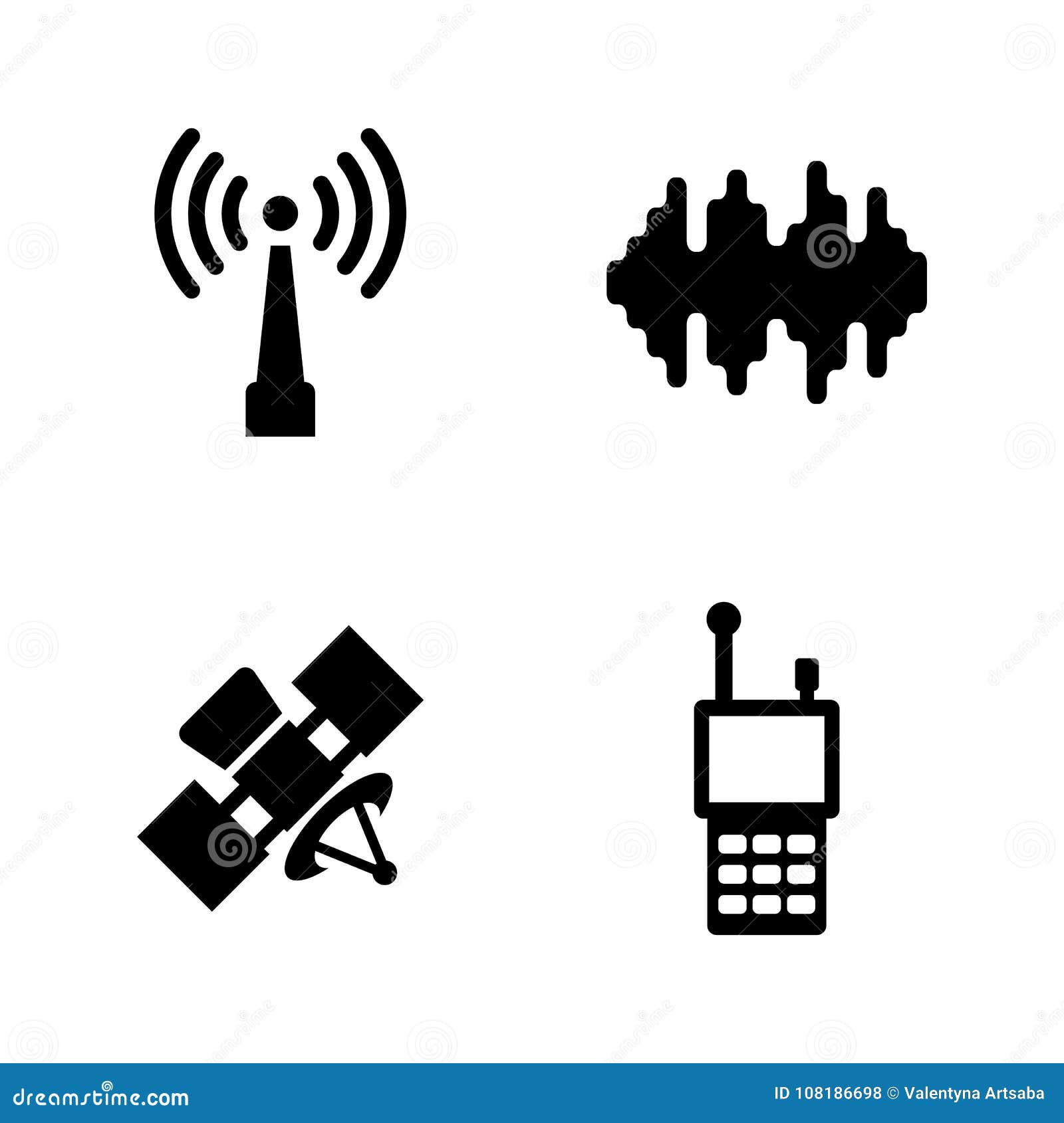 Satellite Connection. Simple Related Vector Icons Stock Vector ...