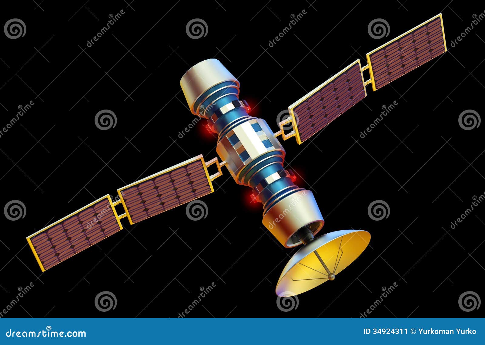 Satellite stock image. Illustration of spaces, antenna - 34924311